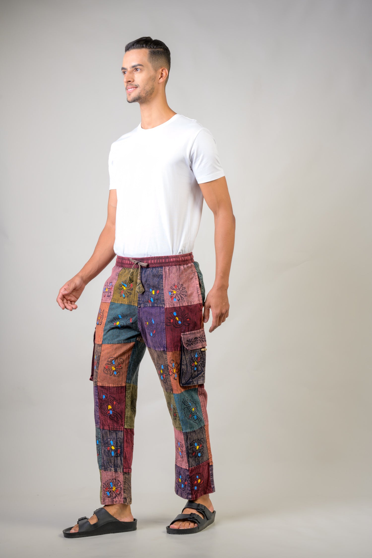 Patch Cargo Pants - Grey – Rhea Fashion