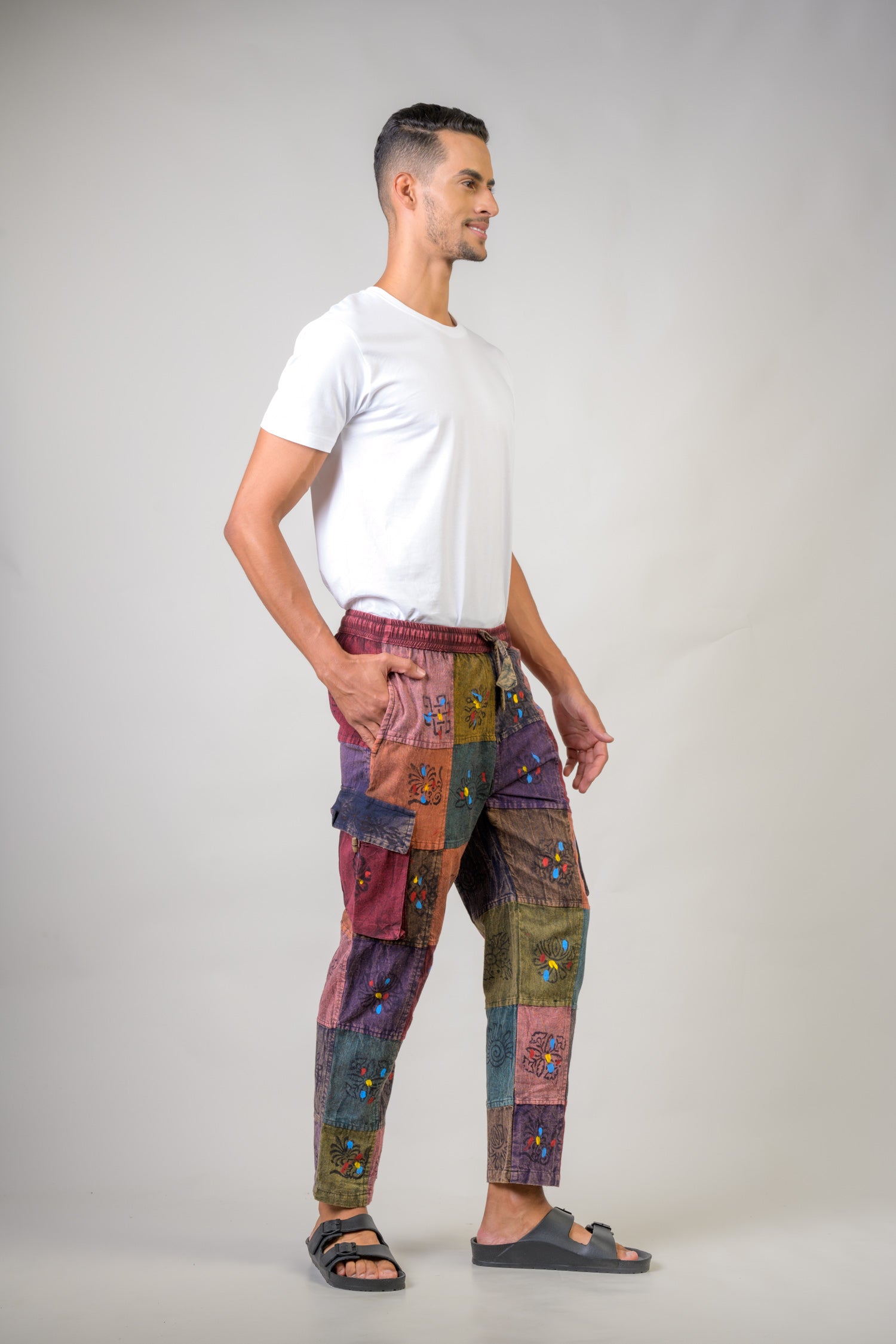 Patch Cargo Pants - Grey – Rhea Fashion